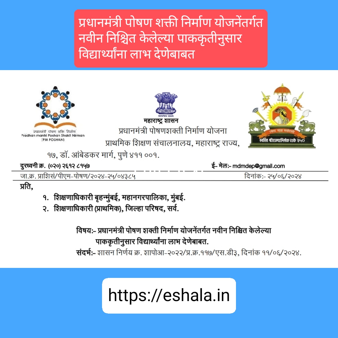 Providing Benefits To Students As Per Newly Determined Recipes Under ...
